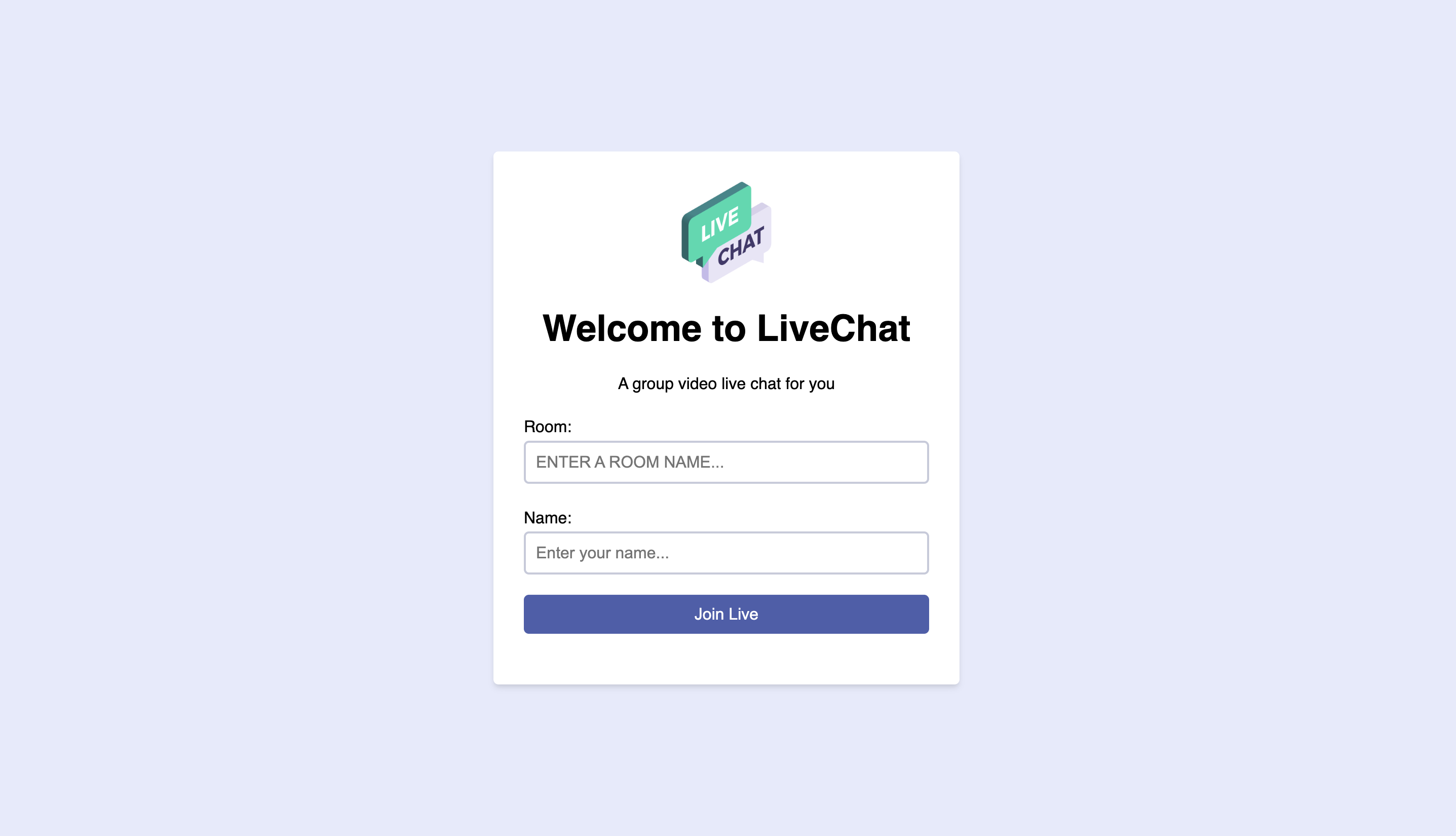 Live Chat Landing Page